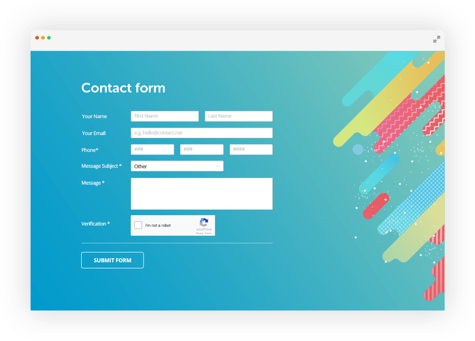 Simple Contact Form For Joomla QuyaSoft